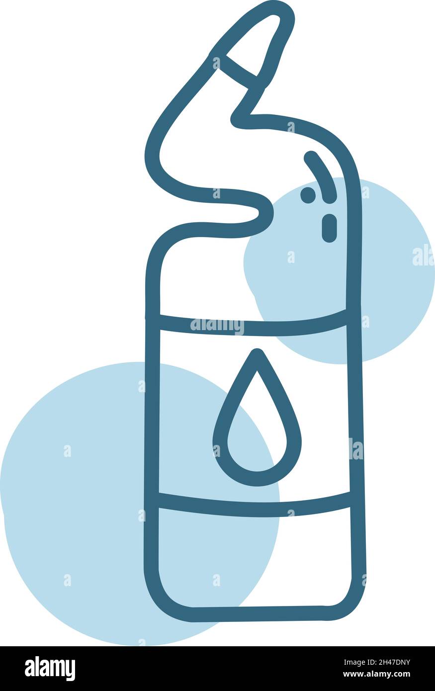 Toilet cleaner, illustration, vector, on a white background Stock ...