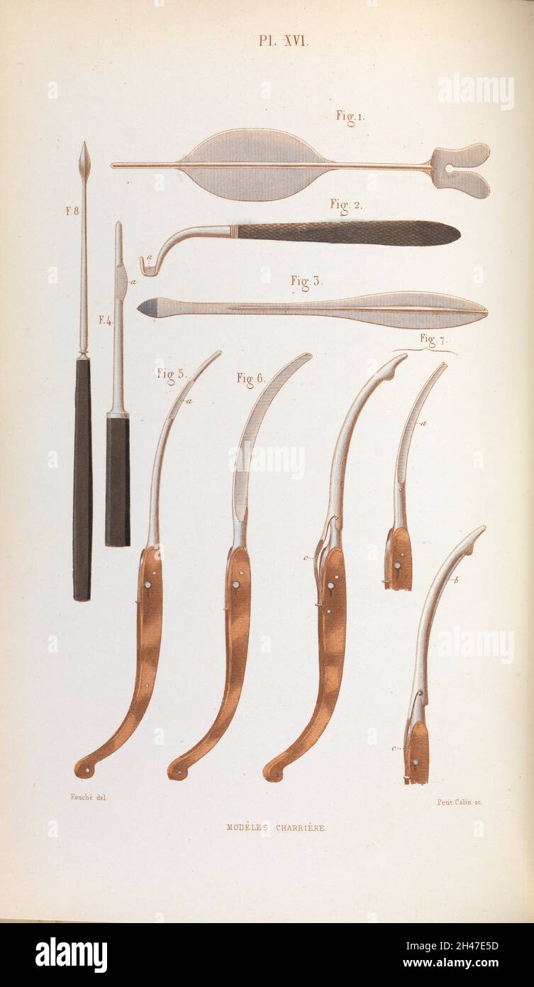 Plate XVI, Surgical instruments Stock Photo - Alamy