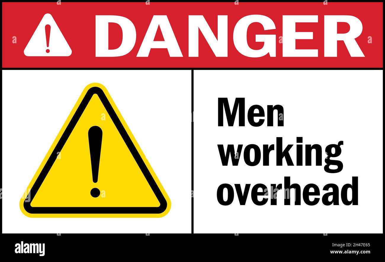 Danger men working overhead sign Stock Vector Images - Alamy Danger men working overhead sign Stock Vector Images - Alamy