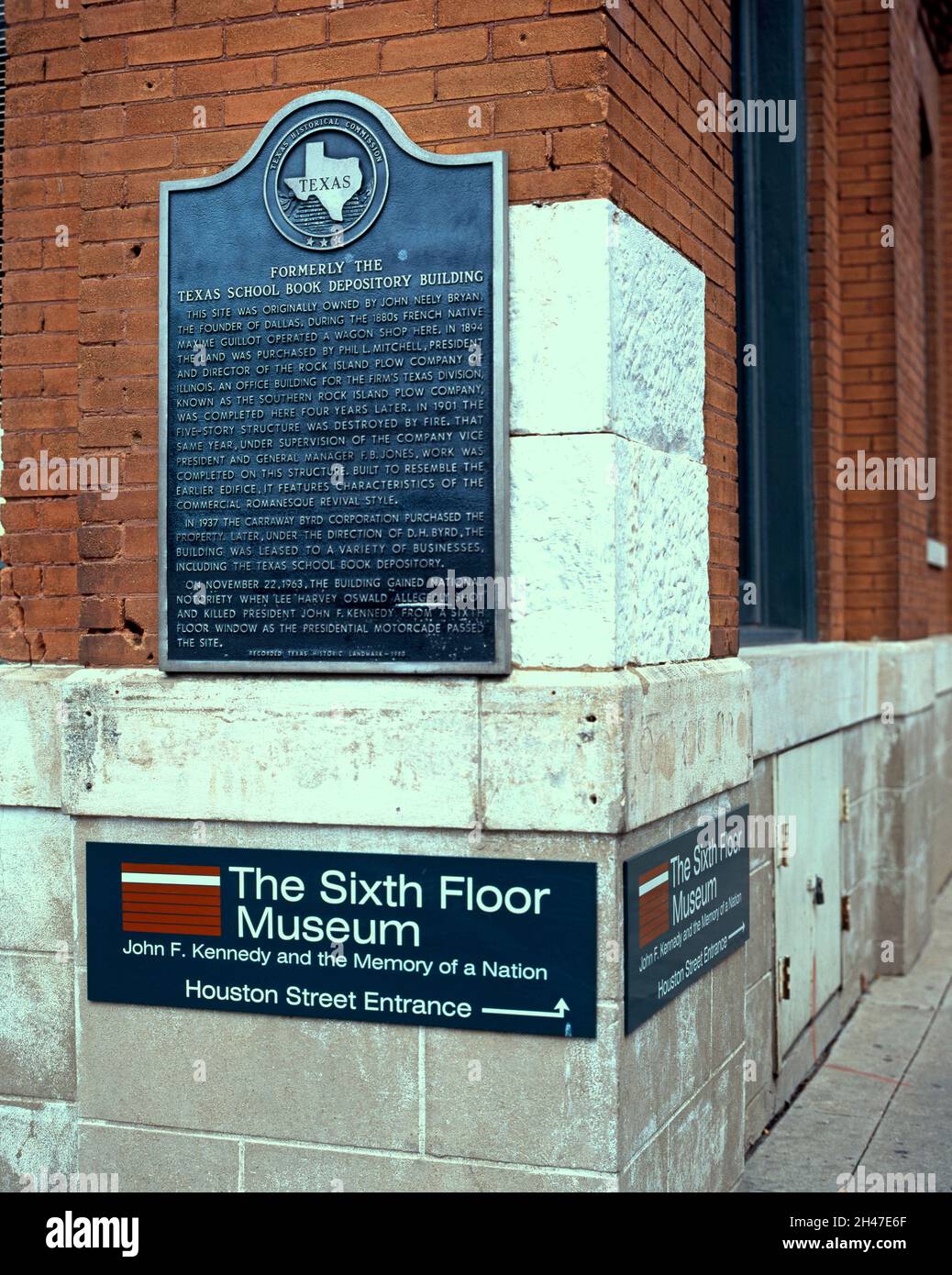 Plaque on the wall of the Dallas County Administration building (Dallas ...