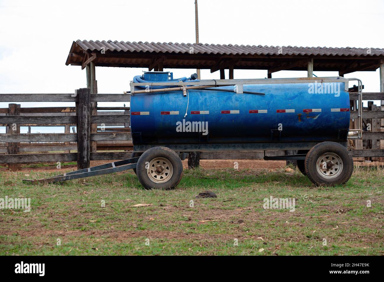 Itaja, Goias, Brazil - 10 15 2021: Water transport kite tank to attach ...