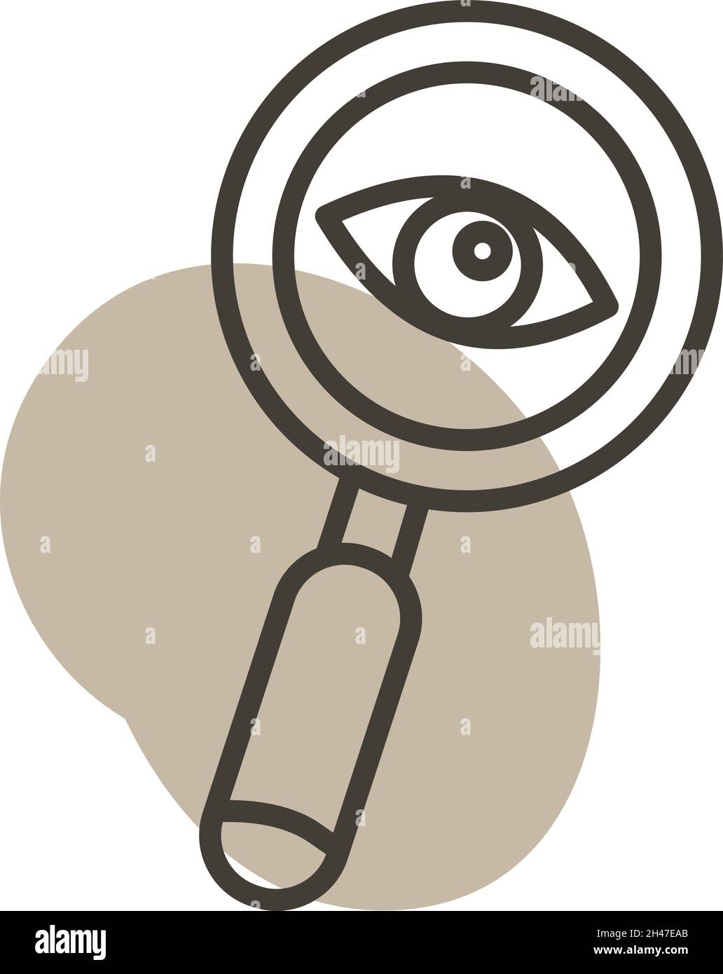 Criminal search, illustration, vector, on a white background Stock ...