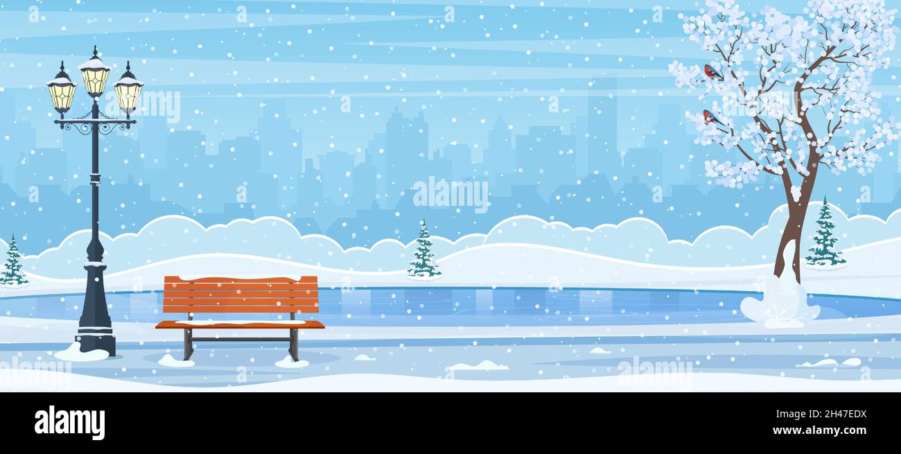 Empty outdoor ice rink Stock Vector Image & Art - Alamy