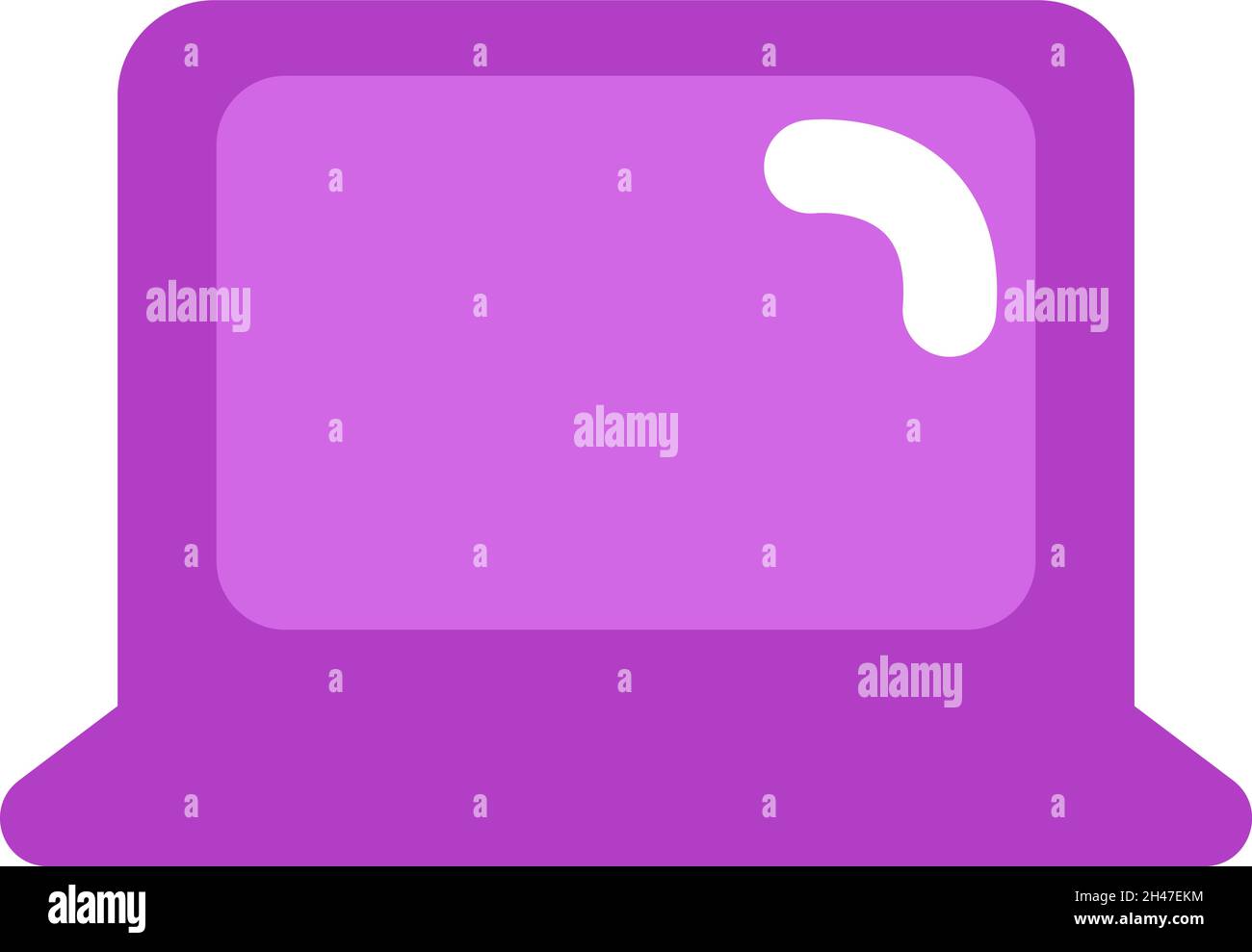 Purple laptop, illustration, vector, on a white background Stock Vector ...