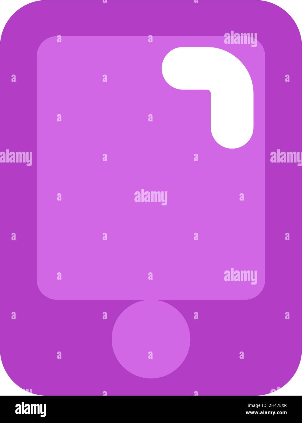 Purple phone, illustration, vector, on a white background Stock Vector ...