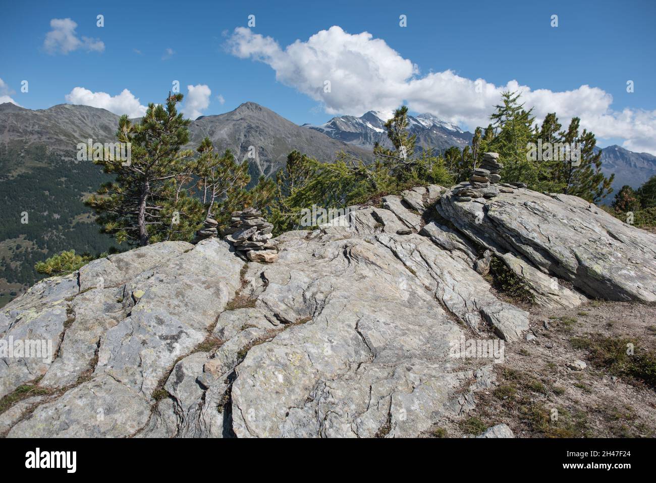 landscape near (furggen) above grächen in valais switzerland. a ...