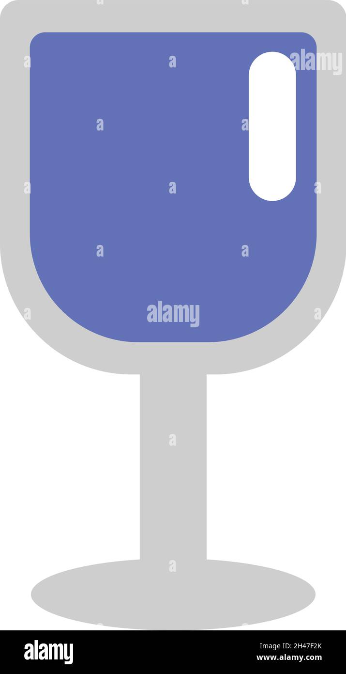 Blue juice, illustration, vector, on a white background Stock Vector ...