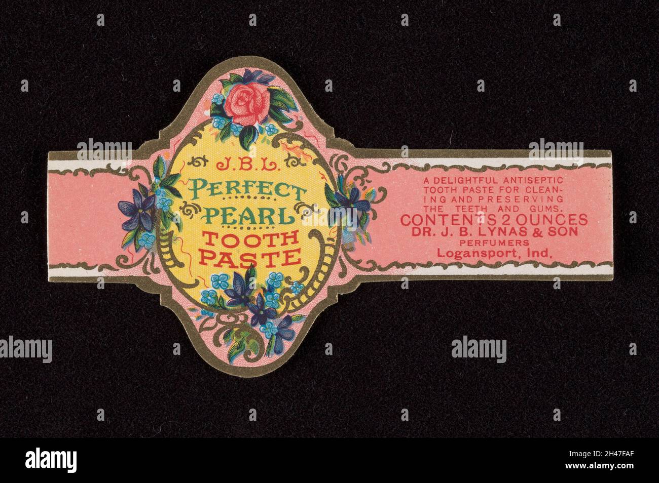 J.B.L. Perfect Pearl Tooth Paste, 1890-1910 Stock Photo - Alamy