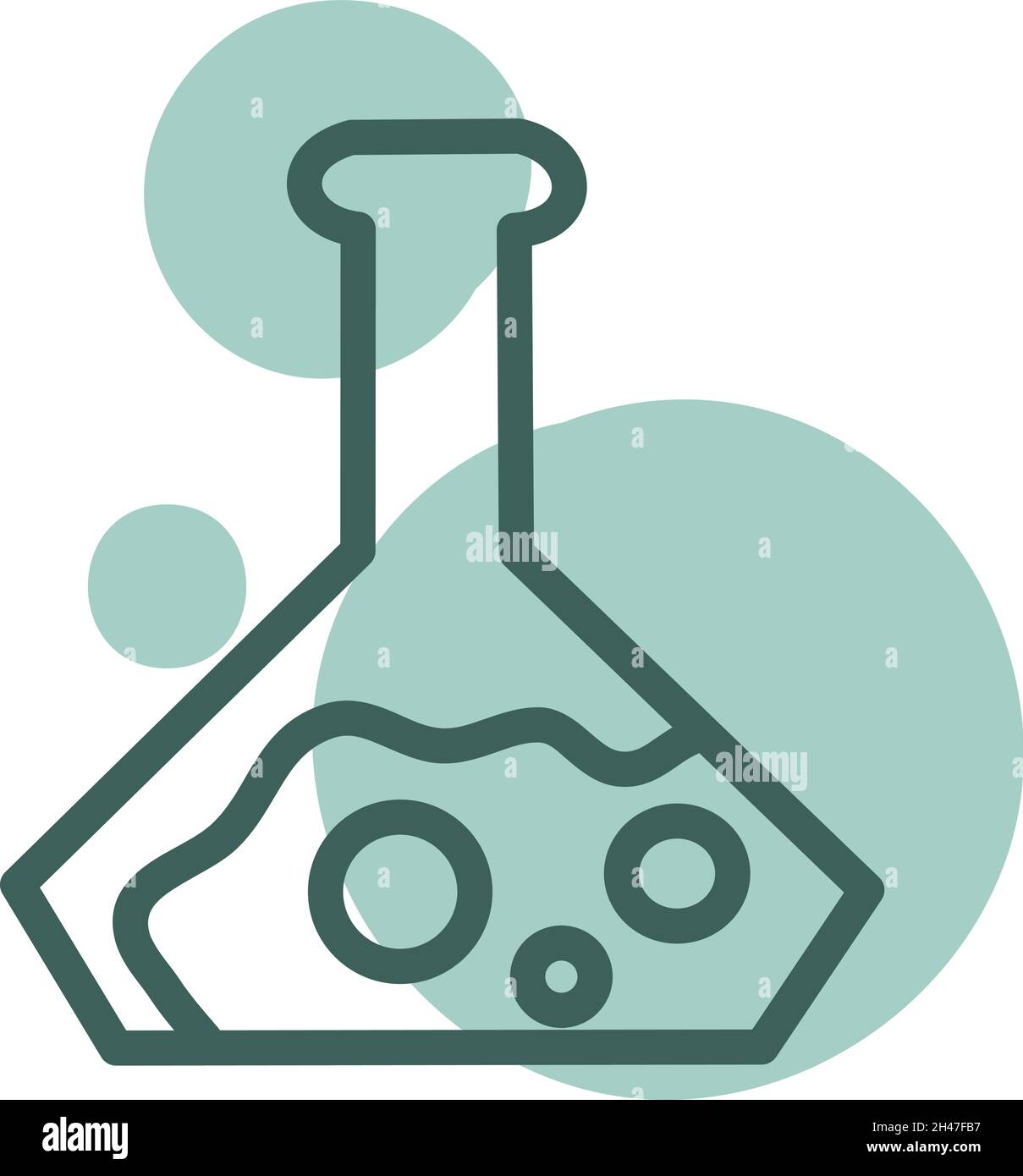 Chemical stinky liquid, illustration, vector, on a white background ...