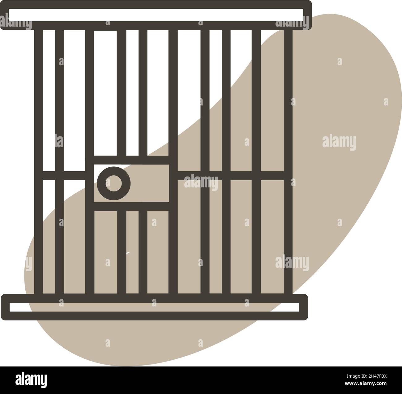 Criminal prison, illustration, vector, on a white background Stock ...