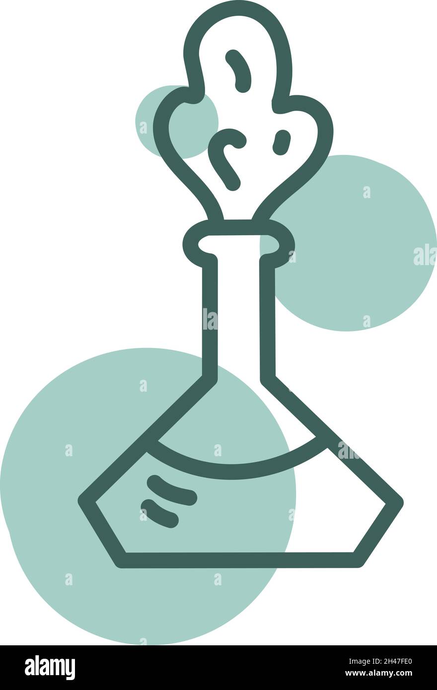 Chemical liquid explosion, illustration, vector, on a white background ...