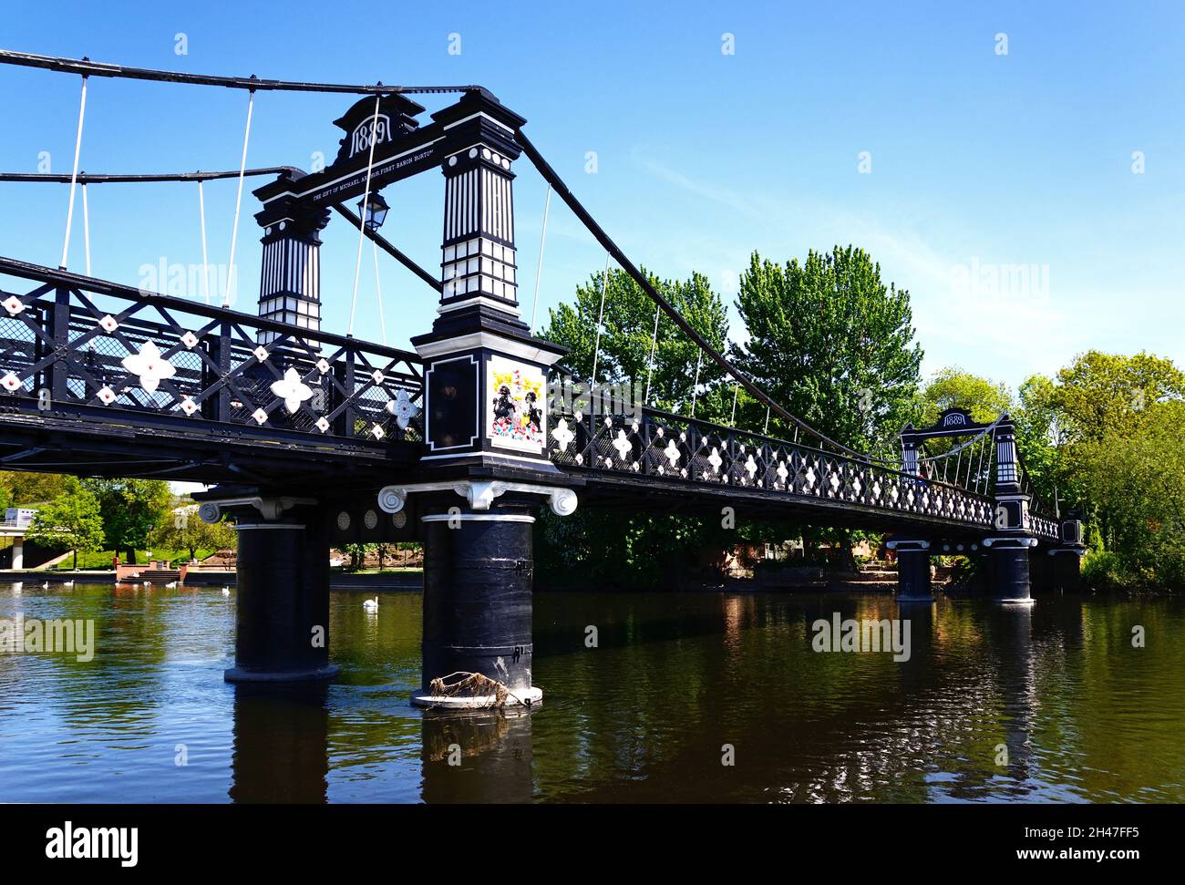 View of the Ferry Bridge also known as the Stapenhill Ferry Bridge and ...