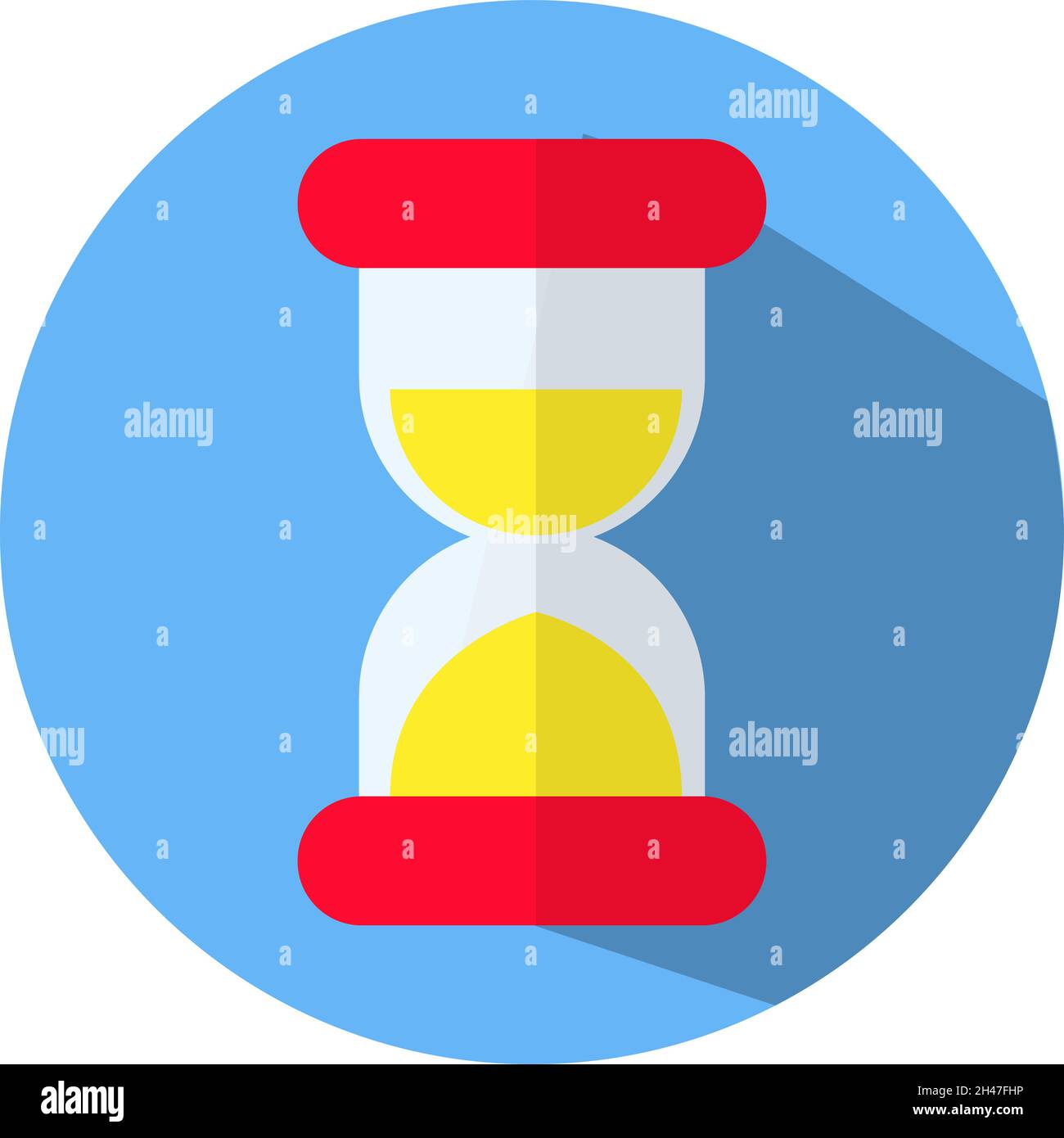Sand timer, illustration, vector, on a white background Stock Vector ...