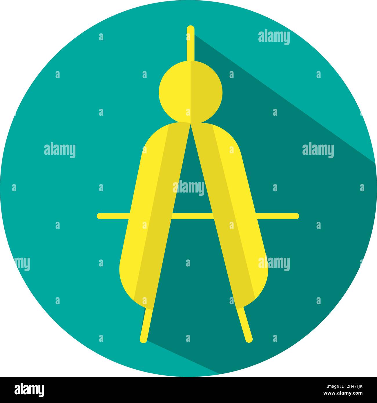 Education compass, illustration, vector, on a white background Stock ...