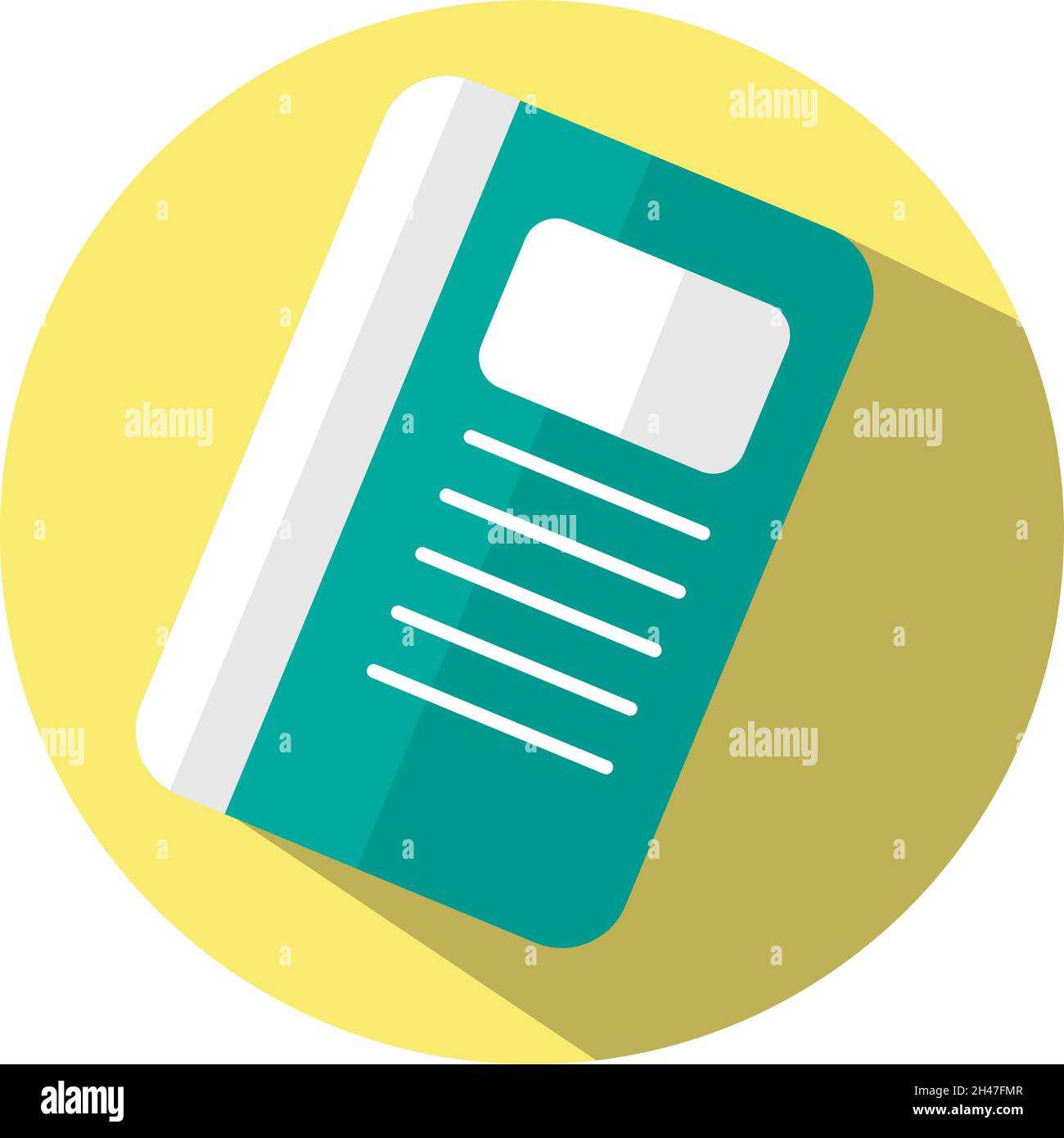 Education notebook, illustration, vector, on a white background Stock ...