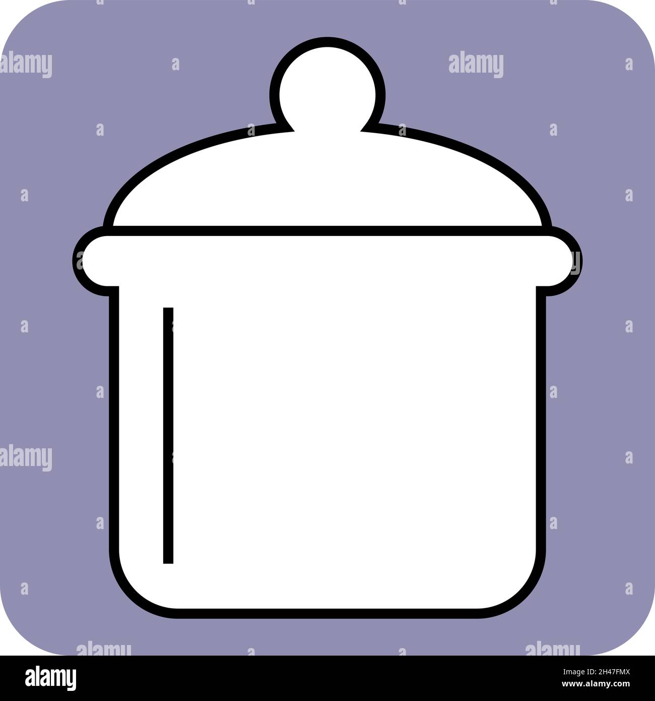 Cooking pot, illustration, vector, on a white background Stock Vector ...
