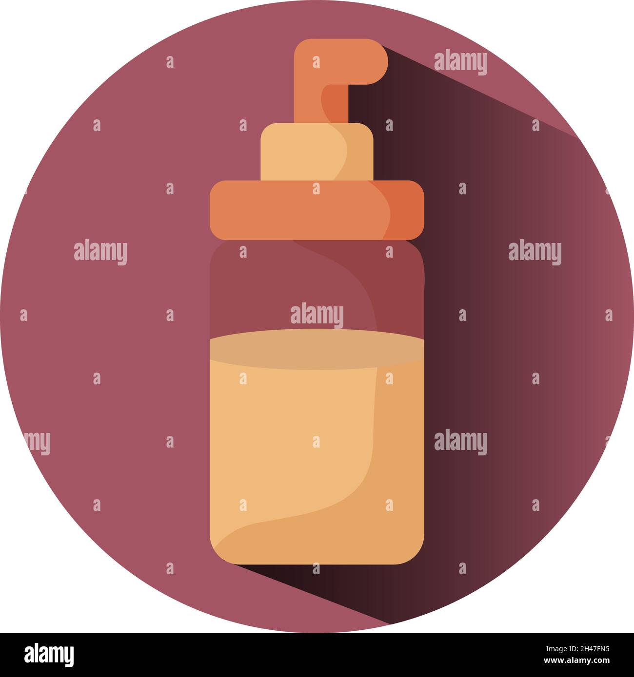 Golden face primer, illustration, vector, on a white background Stock ...