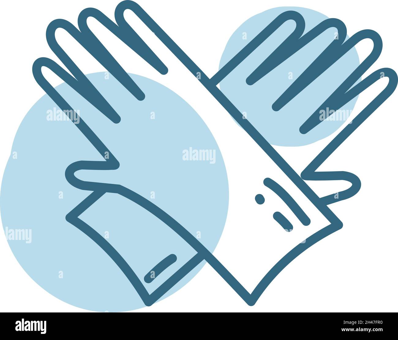 Cleaning gloves, illustration, vector, on a white background Stock ...