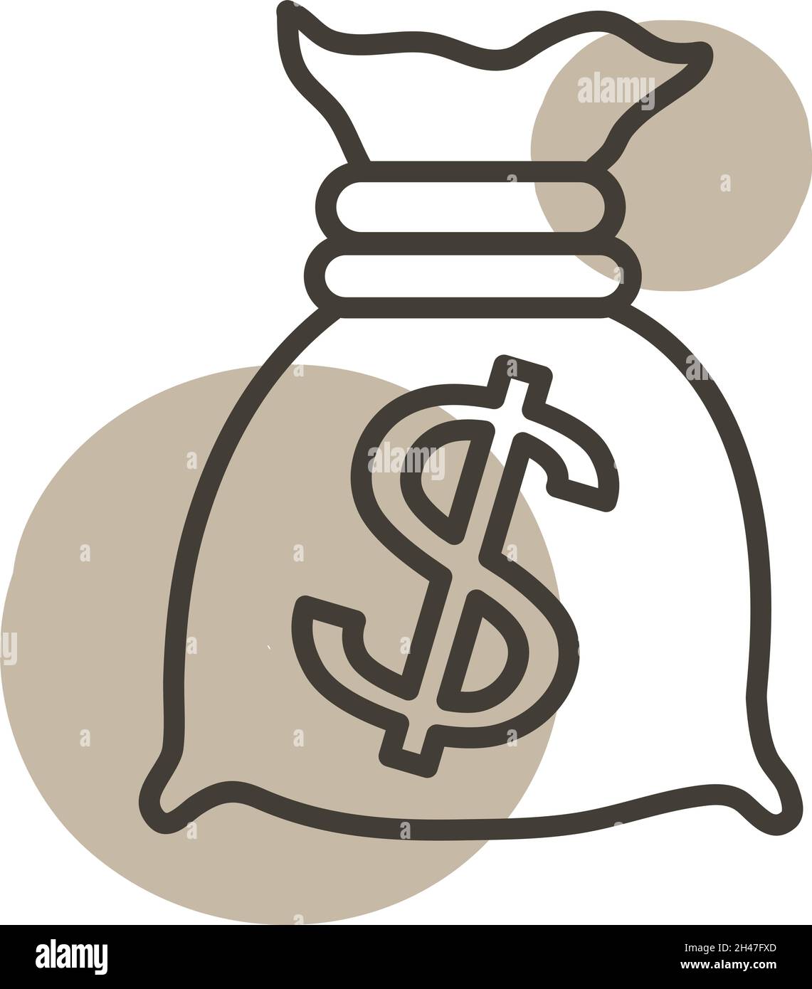 Money bag sign icon Stock Vector Images - Alamy