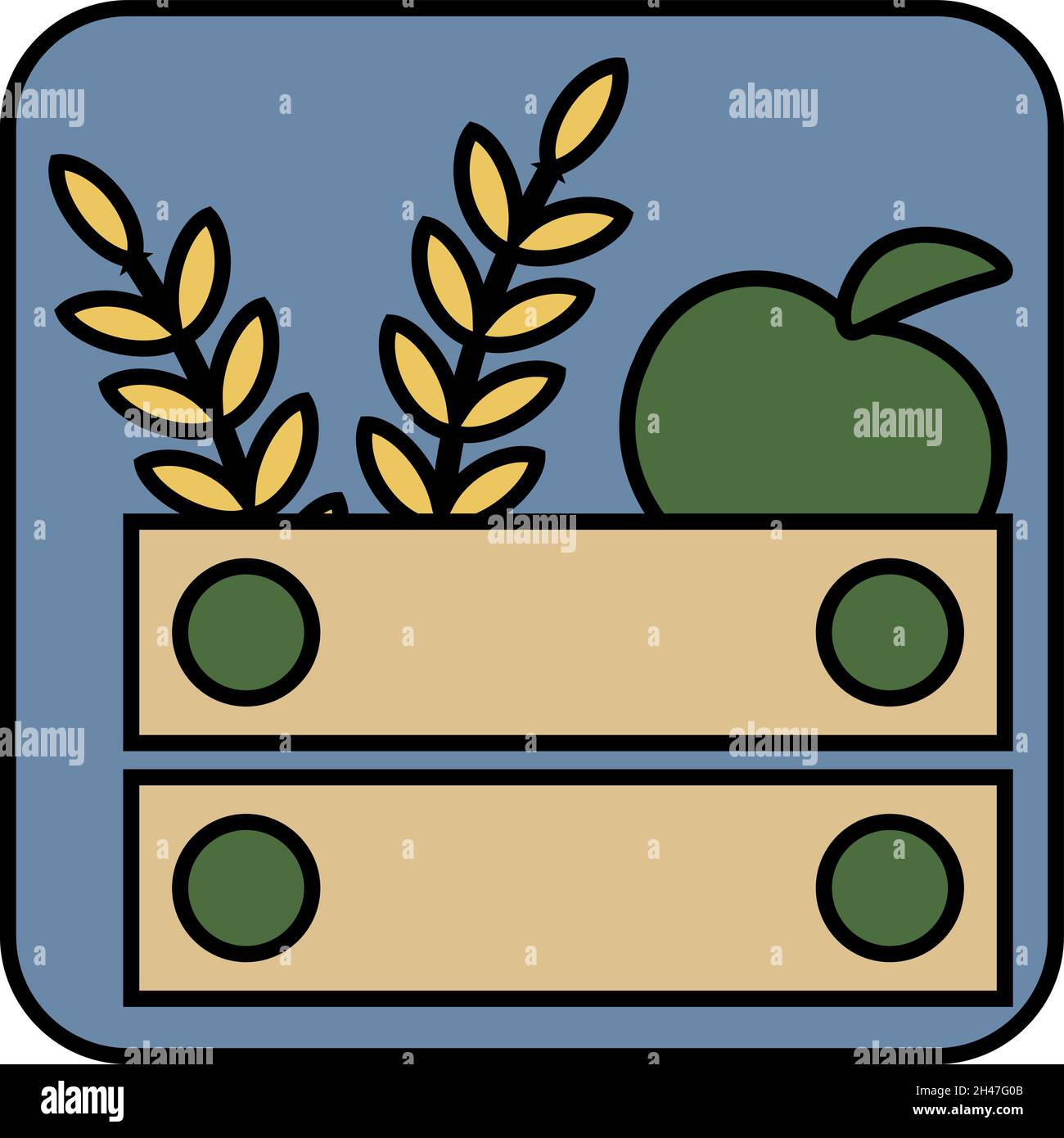 Set vector wheat in Cut Out Stock Images & Pictures - Alamy