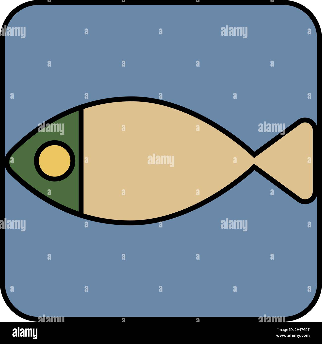 Fresh fish, illustration, vector, on a white background Stock Vector ...