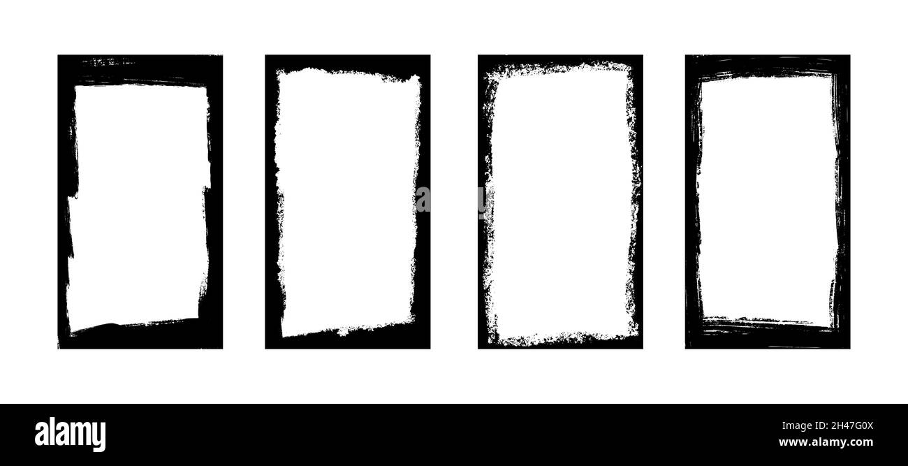 Grunge frames for stories and social network media 9 16. Template with ...