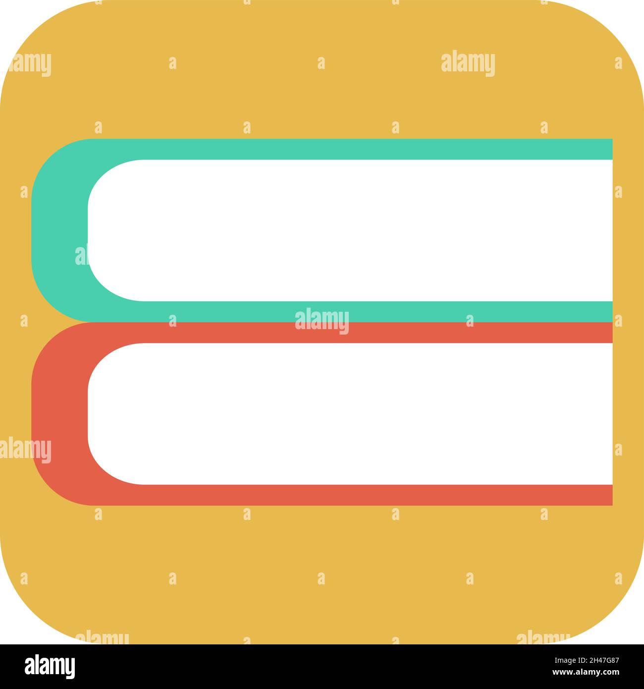 Two books, illustration, vector, on a white background Stock Vector ...