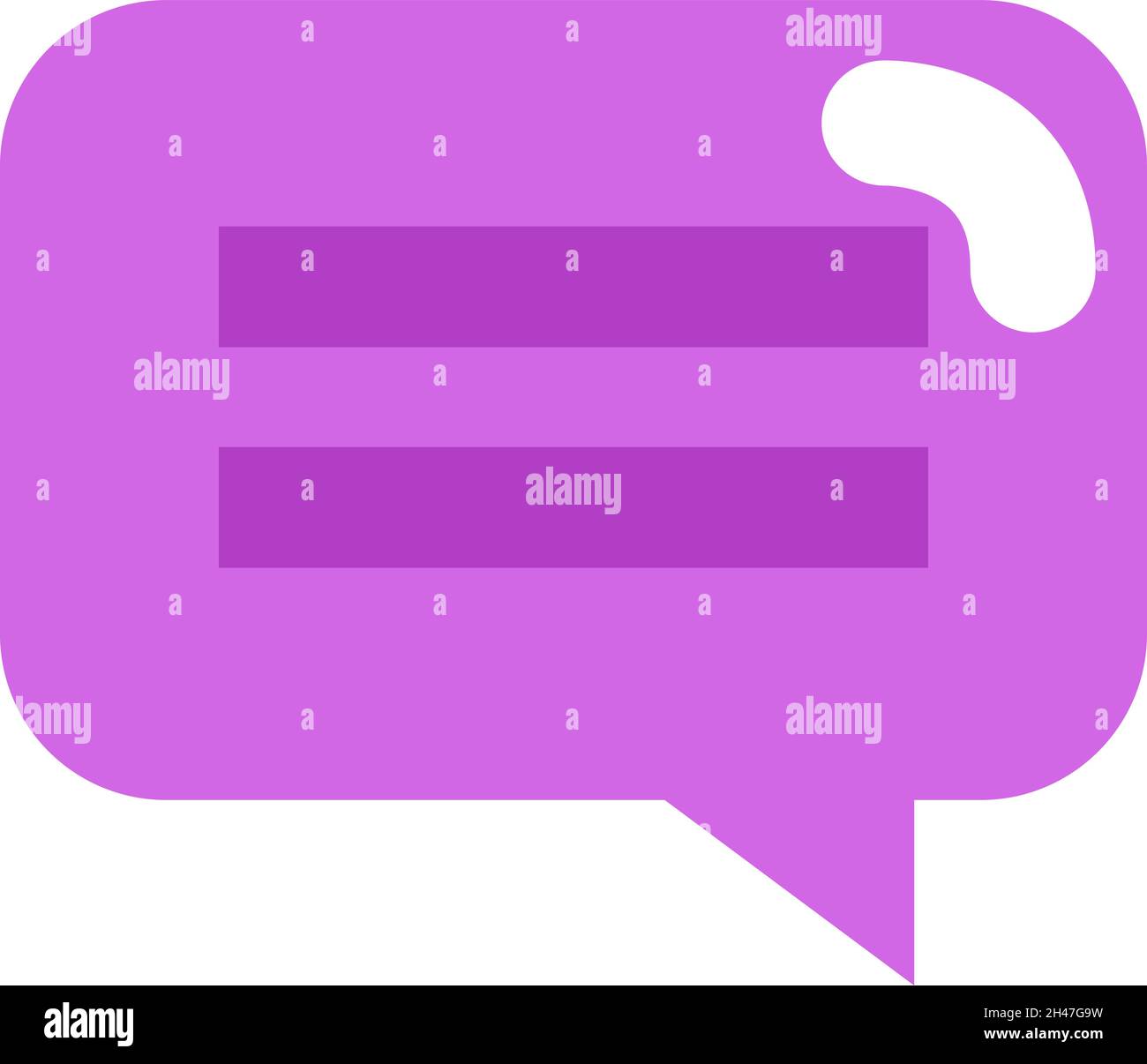 Purple chat head, illustration, vector, on a white background Stock ...