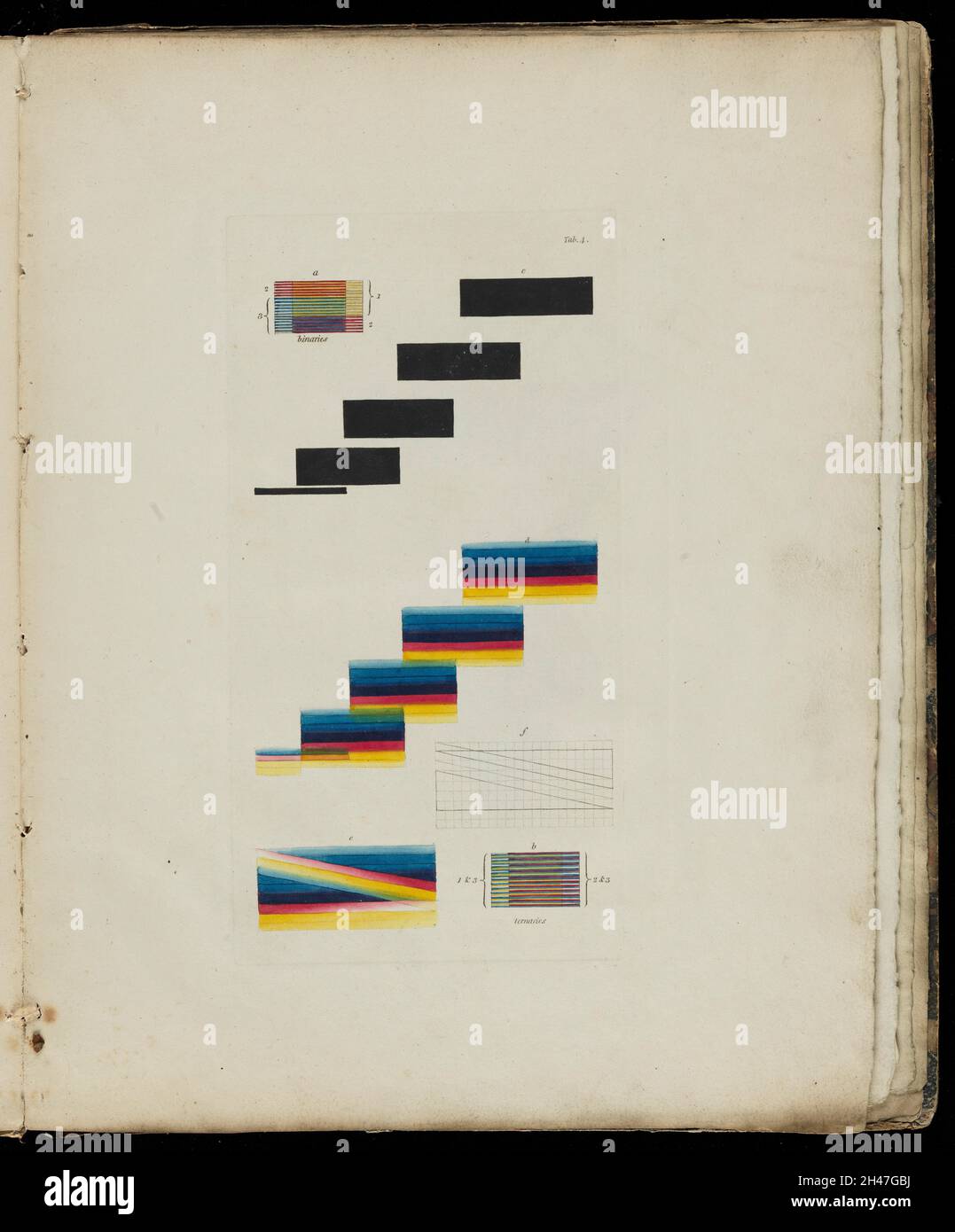 Table 4, J. Sowerby, A new elucidation of colours, 1809 Stock Photo - Alamy