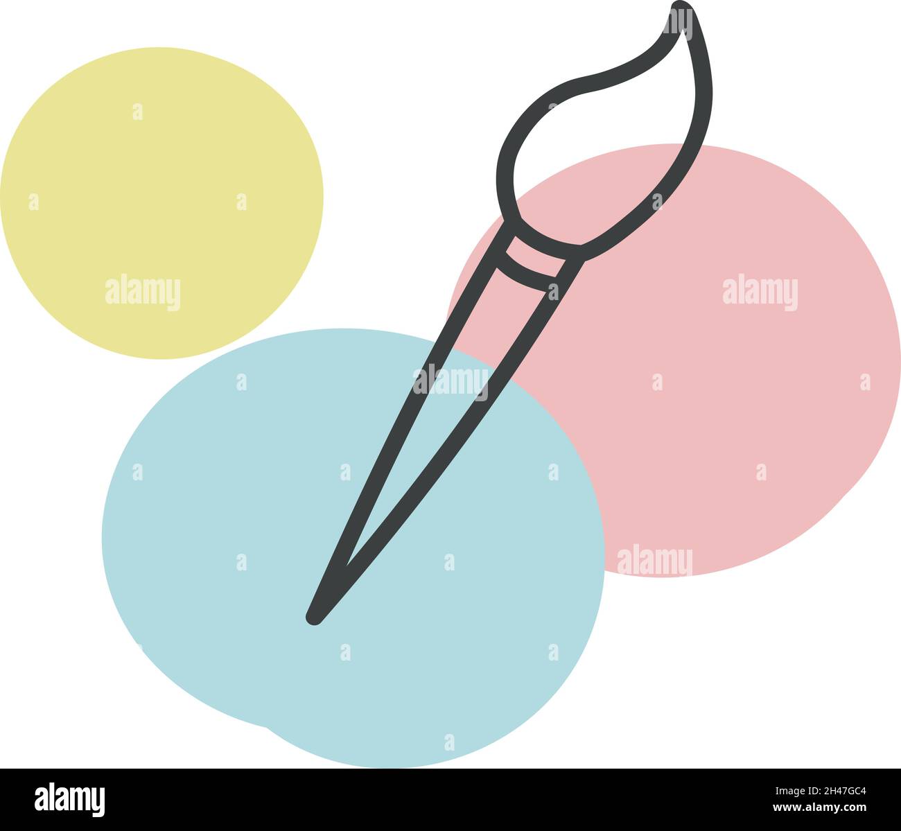 Design brush, illustration, vector, on a white background Stock Vector ...