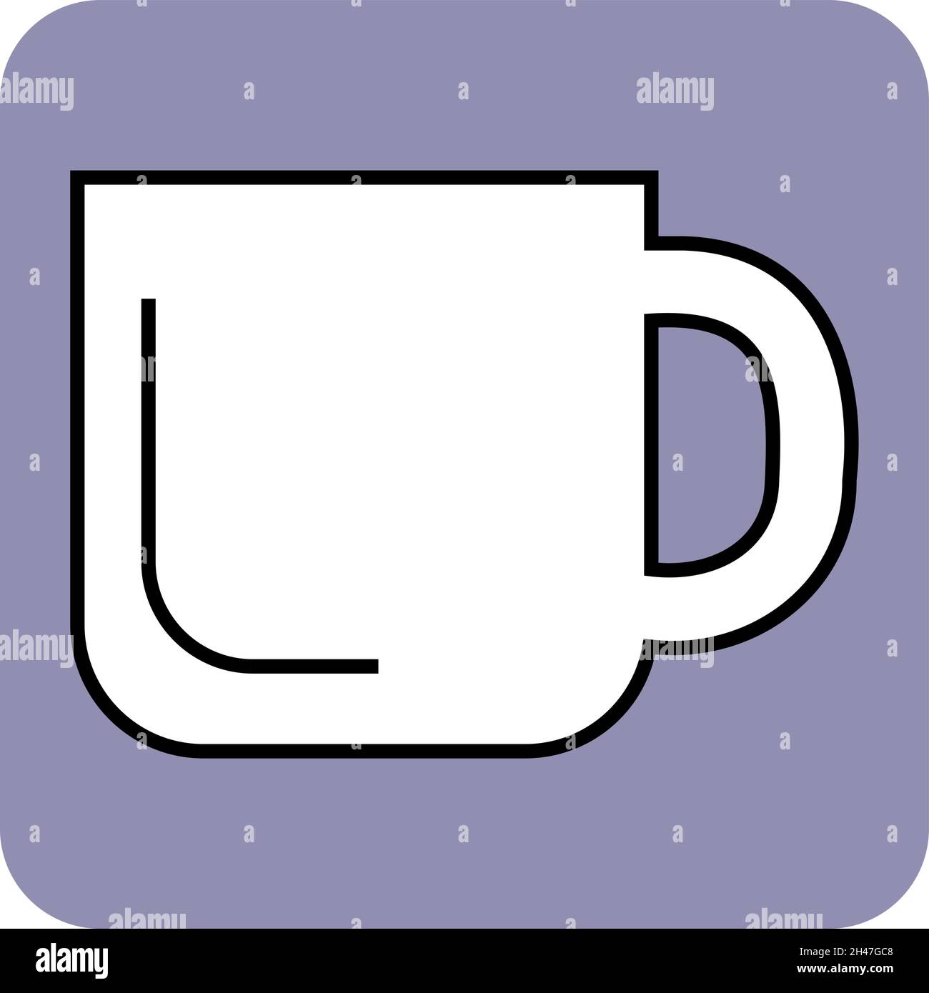 Cafe white cup illustration hi-res stock photography and images - Alamy