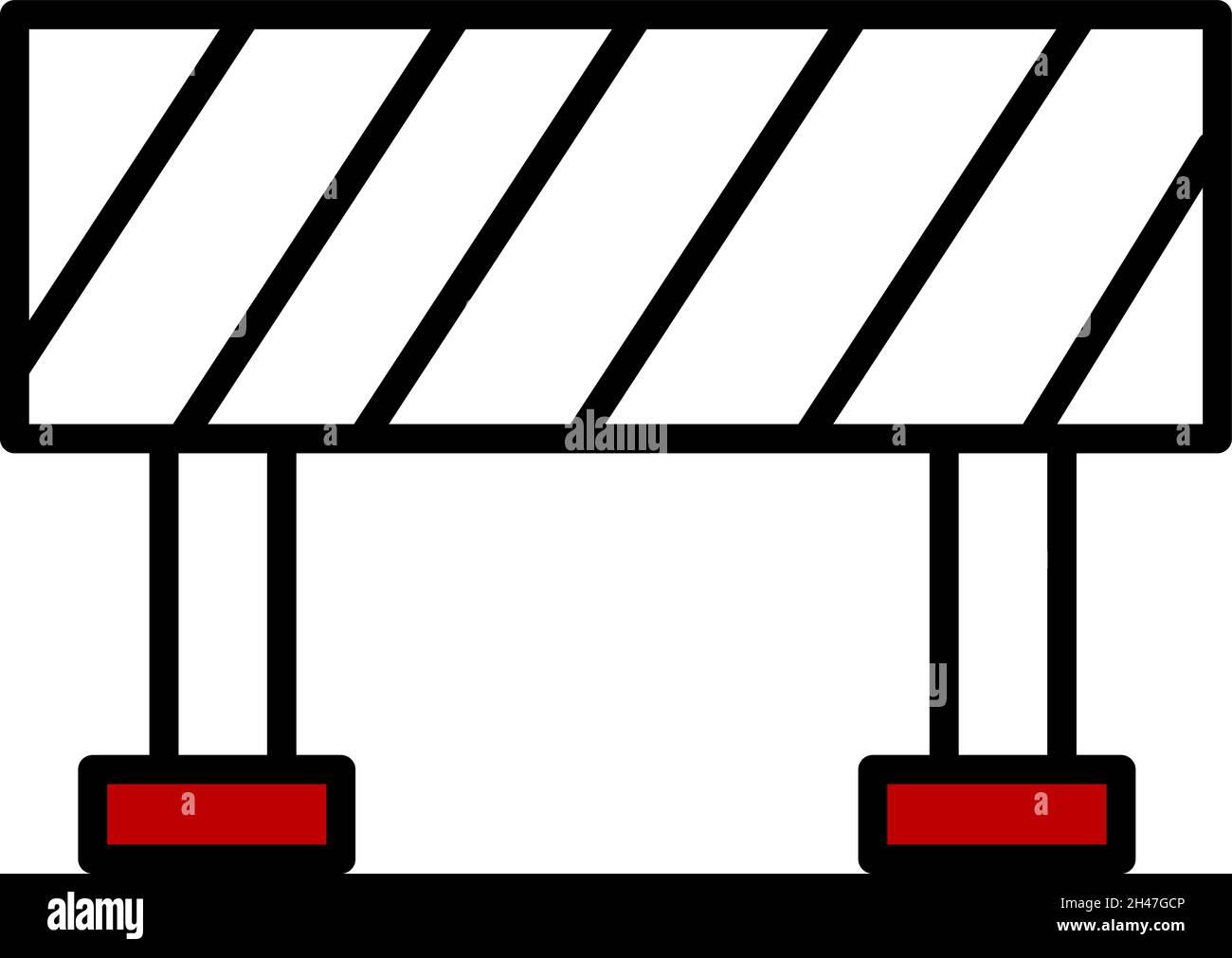 Fire fence, illustration, vector, on a white background Stock Vector ...