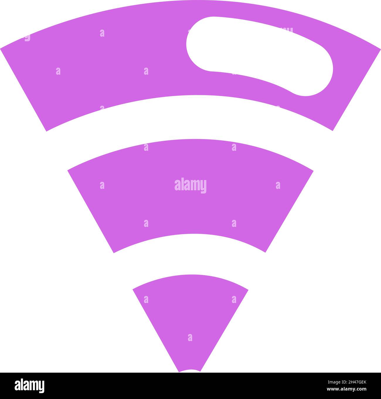 Purple wifi connection, illustration, vector, on a white background ...