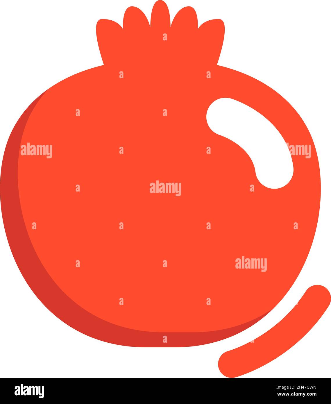 Pomegranate flat icon Cut Out Stock Images & Pictures - Alamy