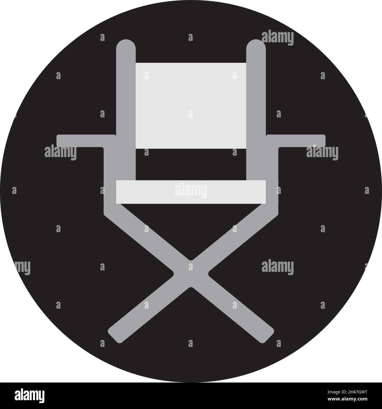 Movie chair, illustration, vector, on a white background Stock Vector ...