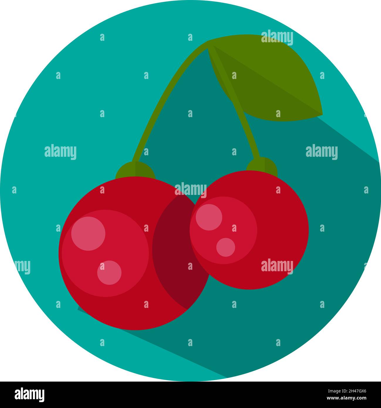 Two cherries icon cartoon Stock Vector Images - Alamy