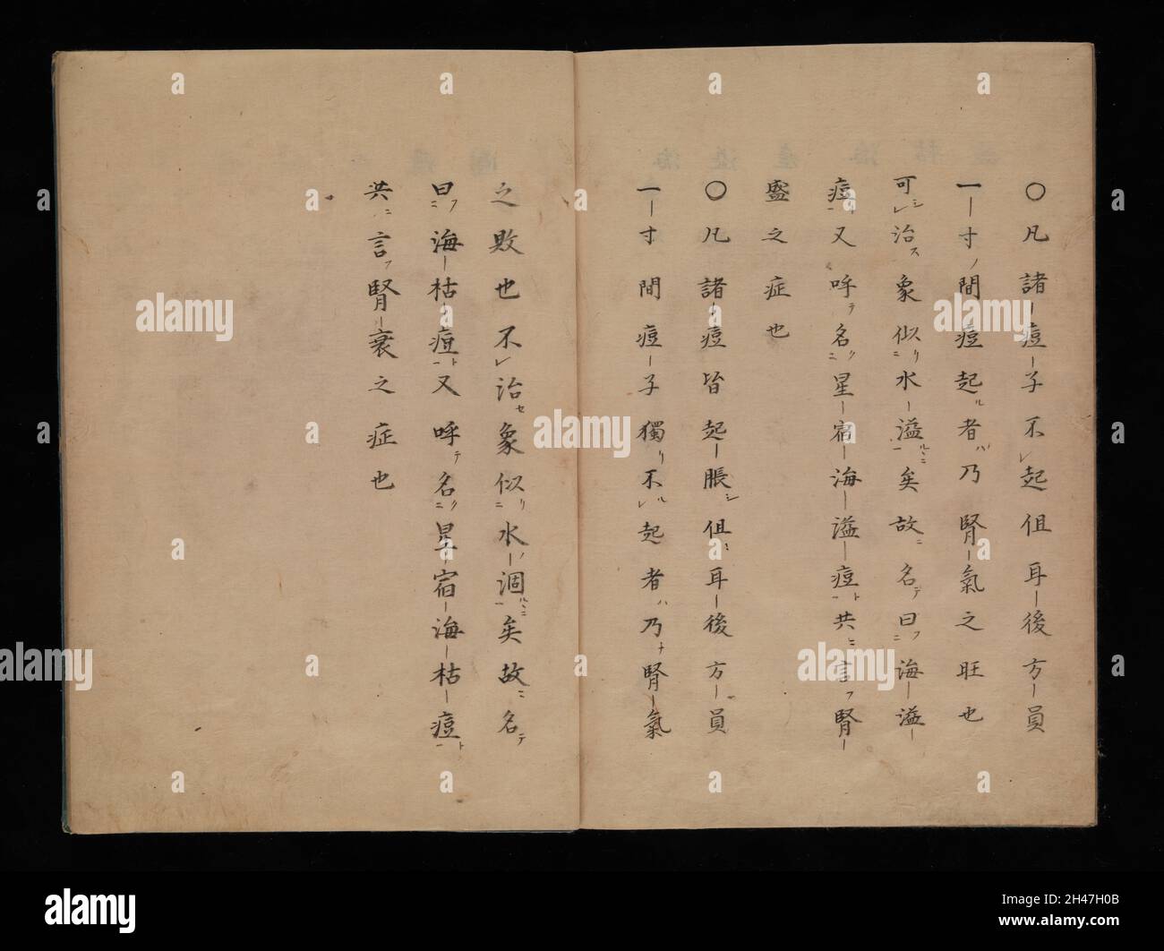 Japanese manuscript on smallpox, c. 1720 Stock Photo - Alamy
