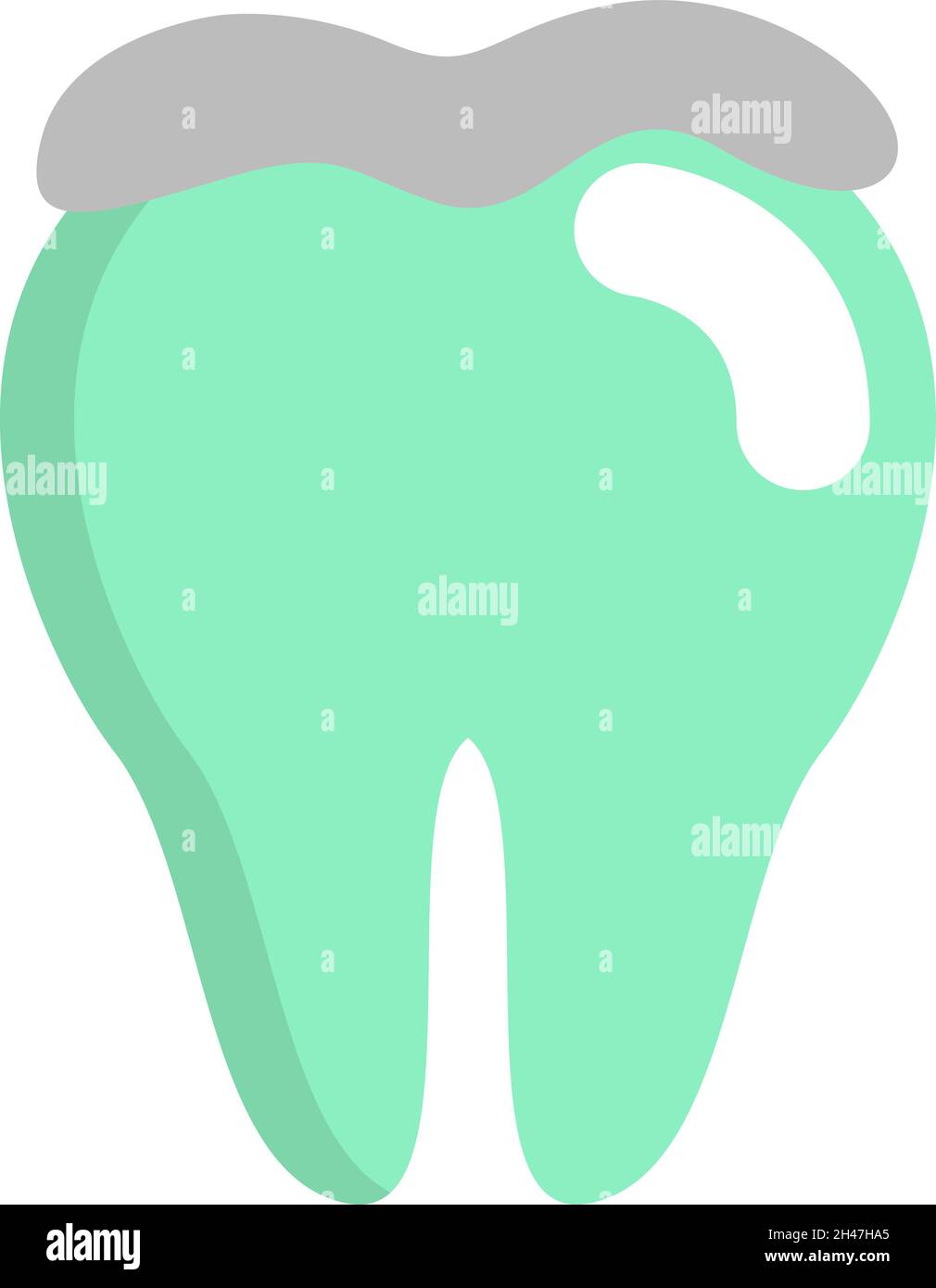 Dental filling, illustration, vector, on a white background Stock ...