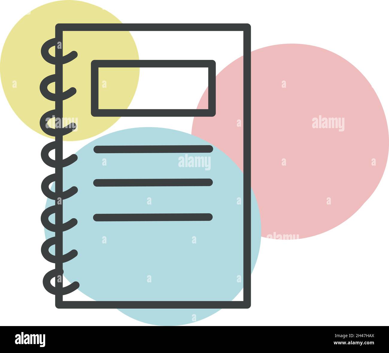 Design notebook, illustration, vector, on a white background Stock ...