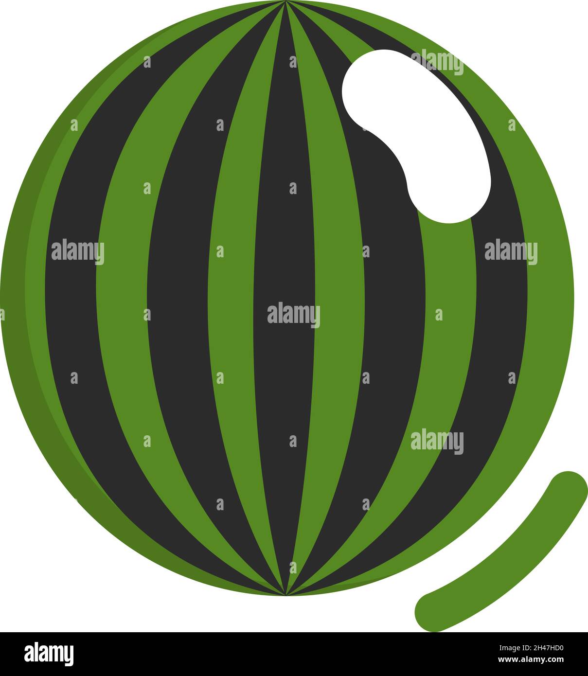 Fresh cartoon watermelon cut Cut Out Stock Images & Pictures - Alamy