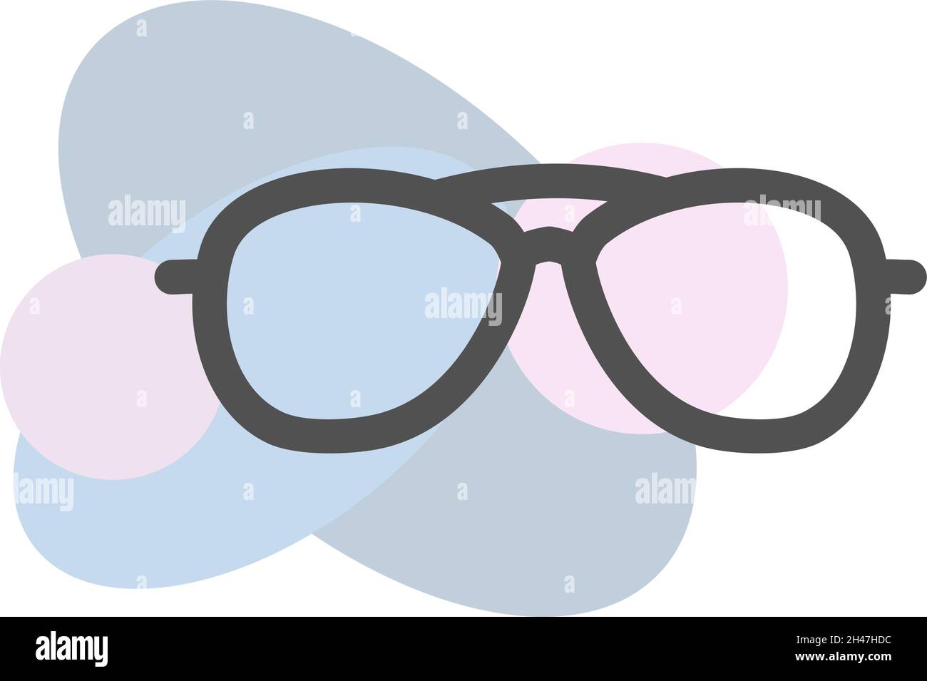 Modern glasses, illustration, vector, on a white background Stock ...