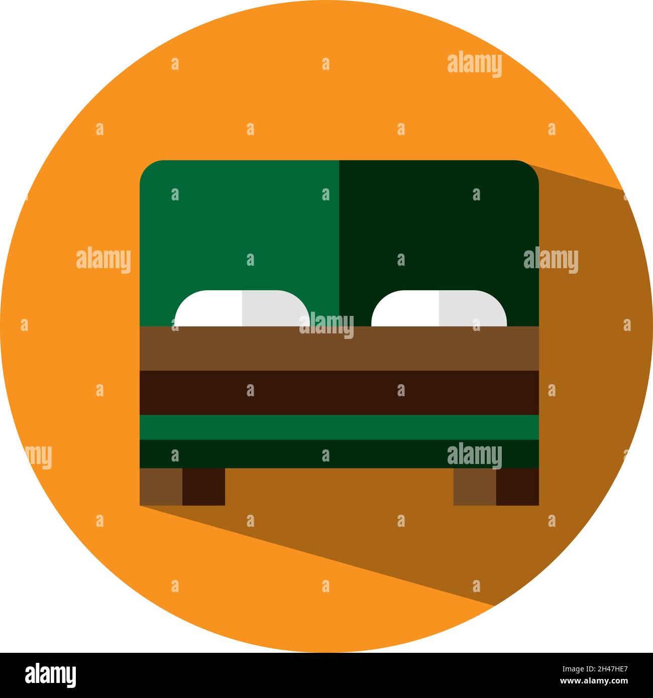 King size bed wooden bed Stock Vector Images - Alamy