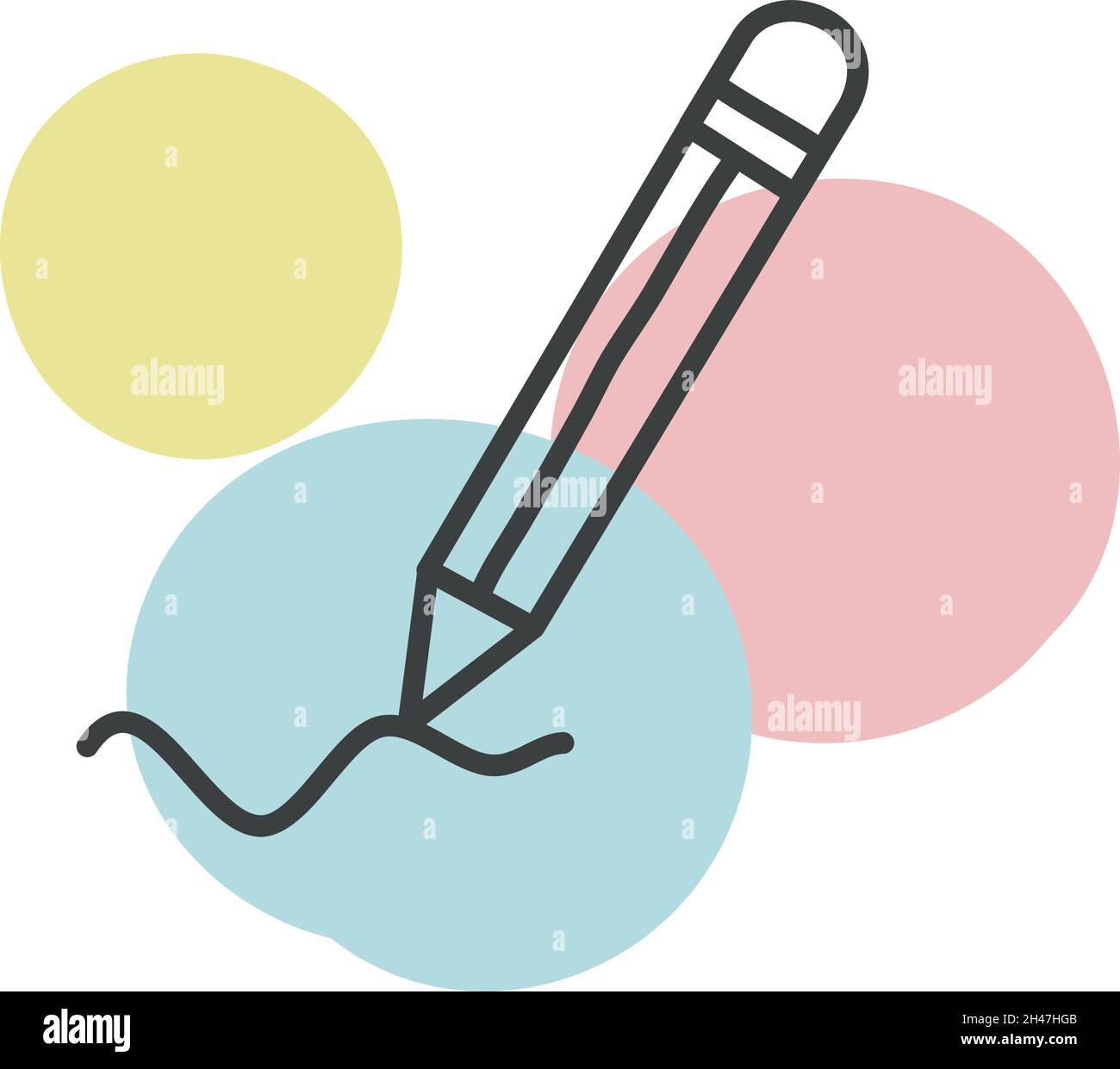 Design pen, illustration, vector, on a white background Stock Vector ...
