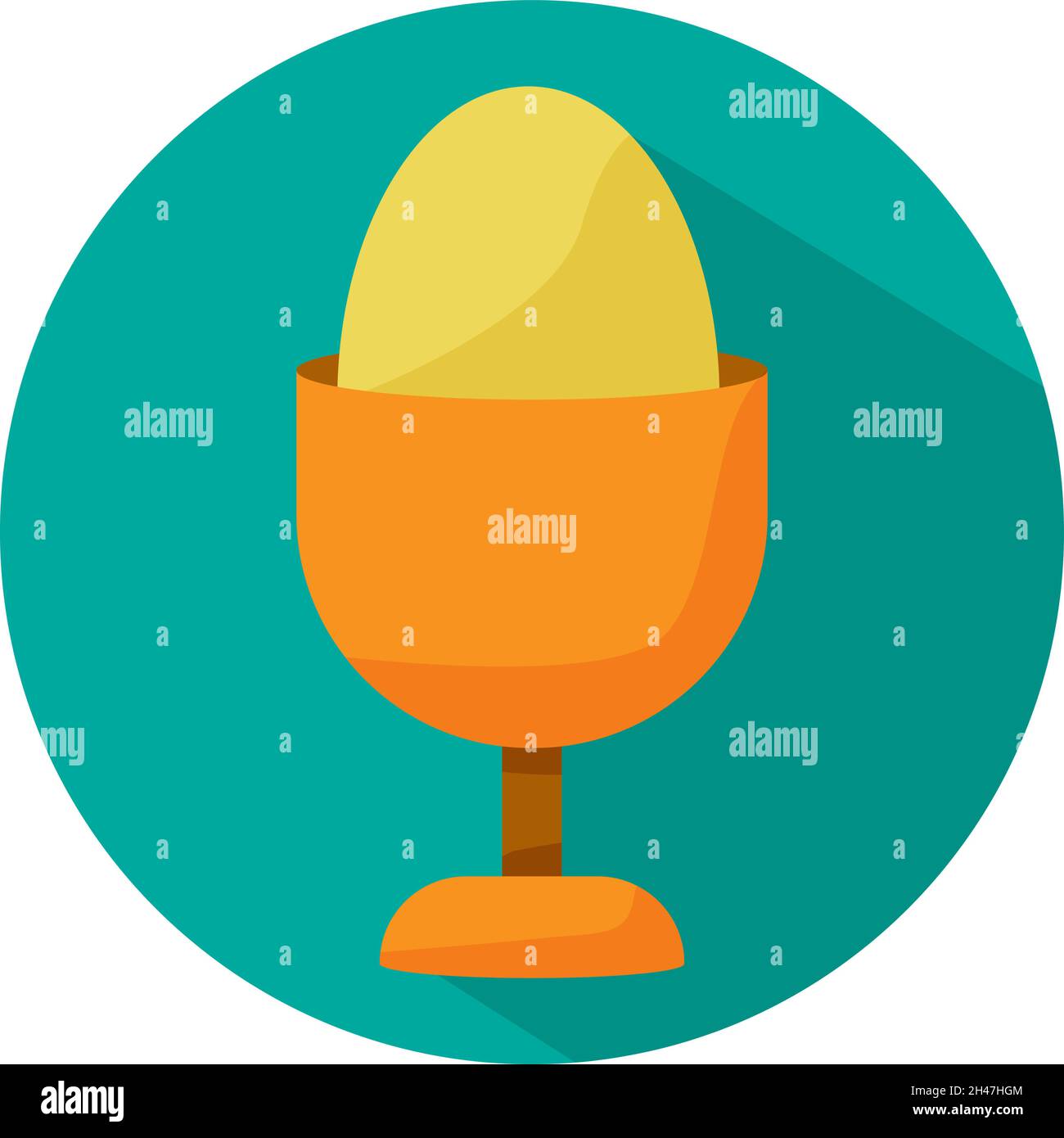 Boiled egg, illustration, vector, on a white background Stock Vector ...