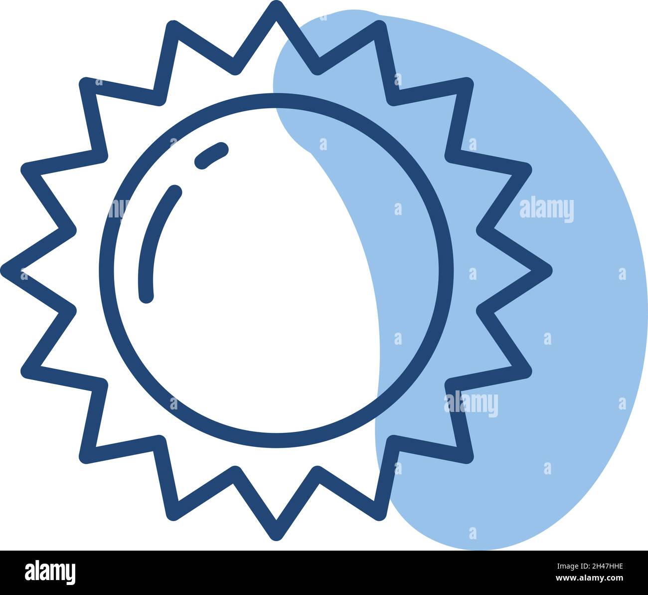 Hot sun, illustration, vector, on a white background Stock Vector Image ...