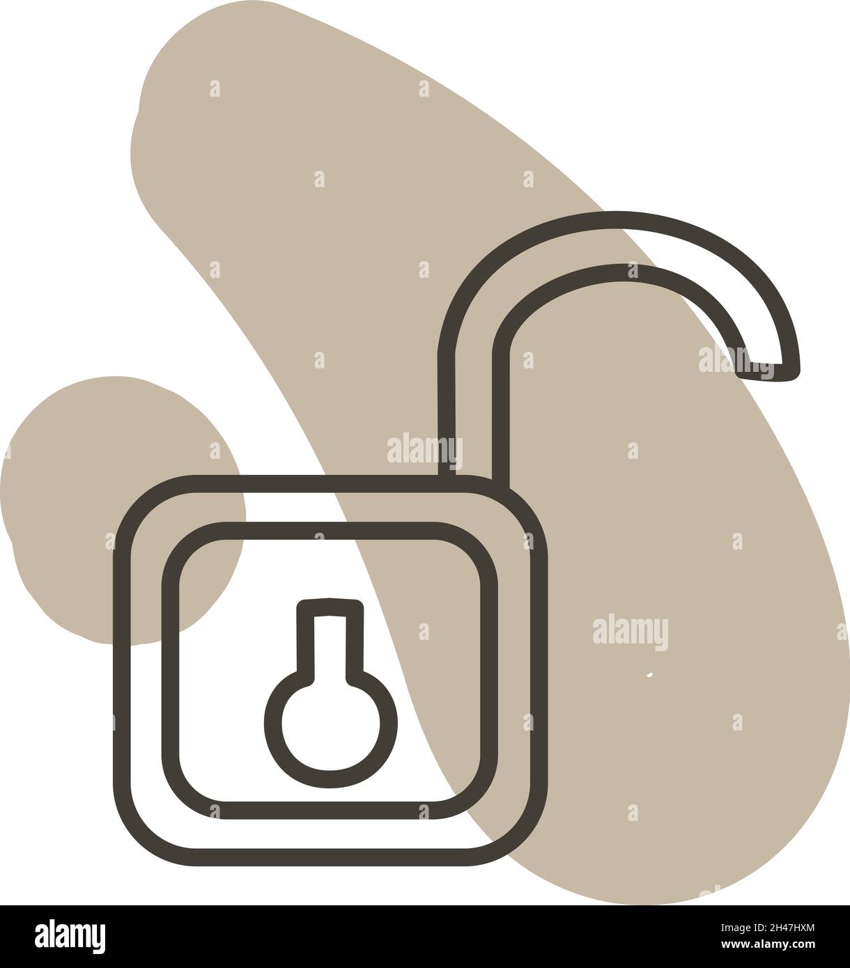 Criminal lock, illustration, vector, on a white background Stock Vector ...