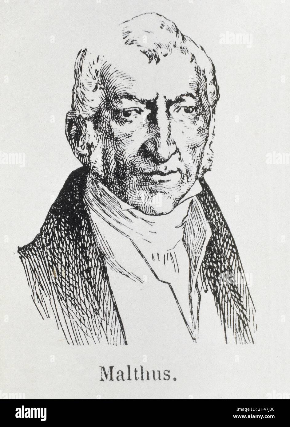 Thomas Robert Malthus. Photograph after an engraving Stock Photo - Alamy