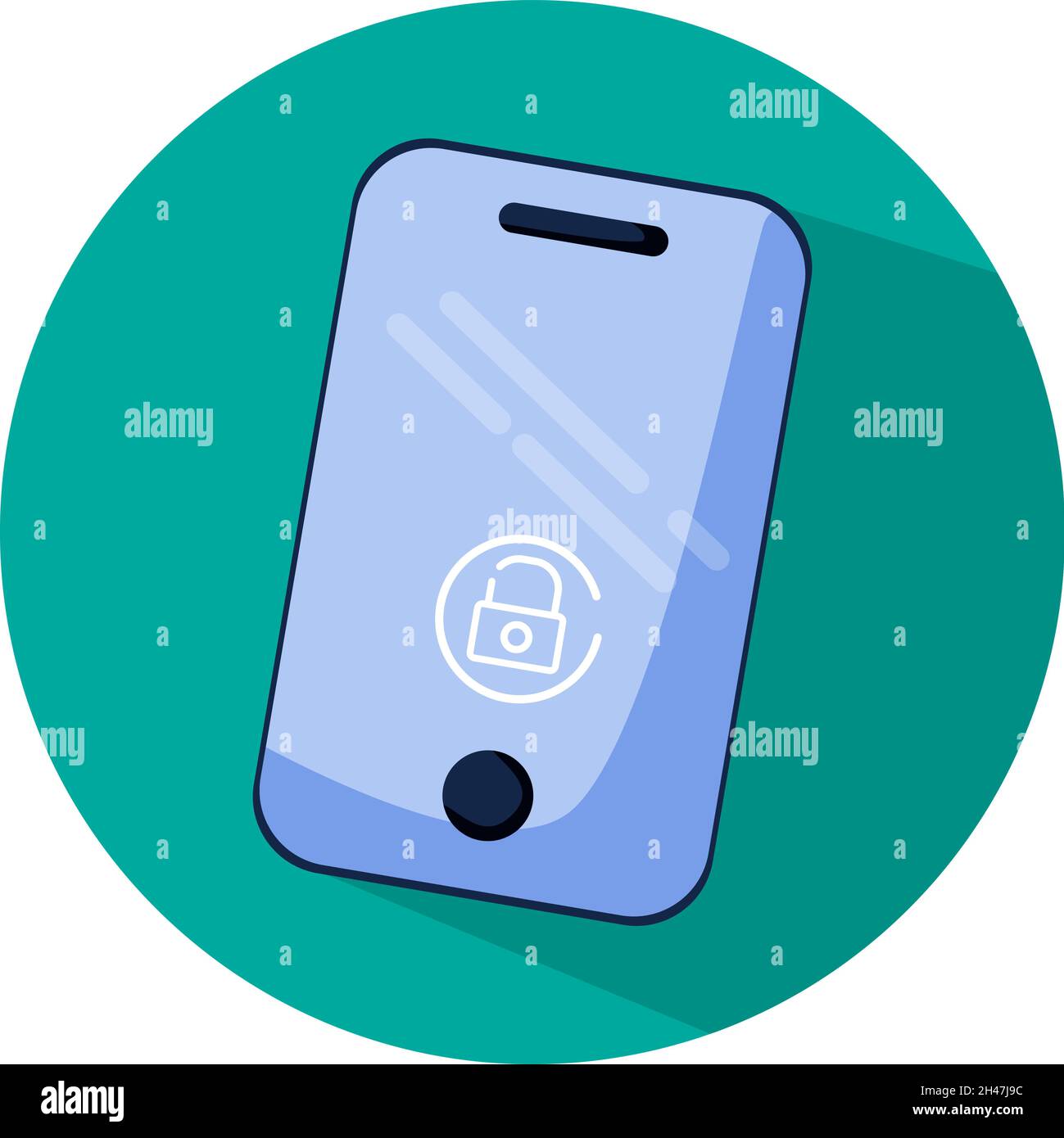Person on smartphone at home Stock Vector Images - Alamy