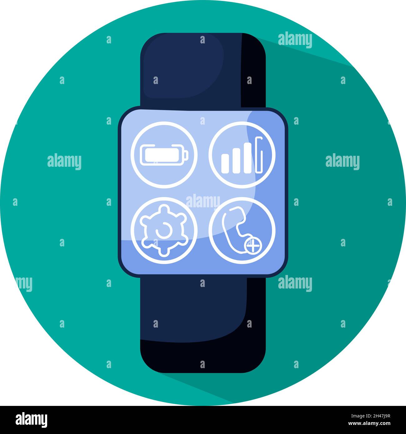 Smartwatch icon vector vectors hi-res stock photography and images - Alamy