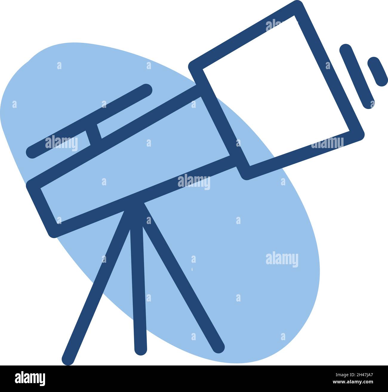 Space telescope, illustration, vector, on a white background Stock ...